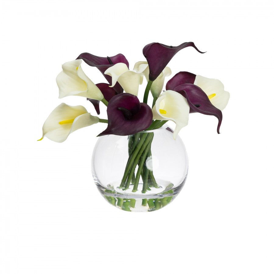 Artificial Cala Lily Arrangement In Vase 25cm — Flora Designs Australia