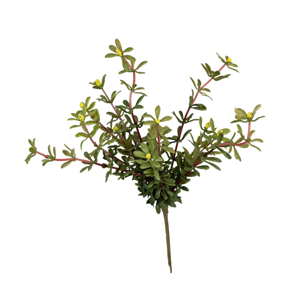 Artificial Flowering Bush 25cm Yellow Set of 12 — Flora Designs Australia