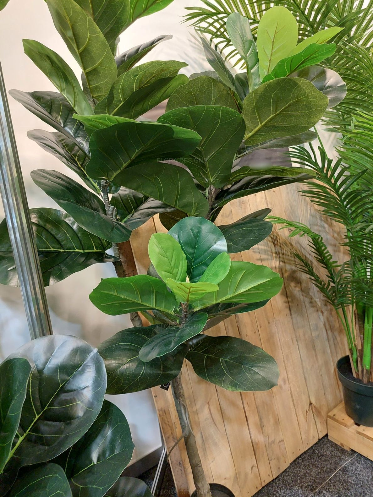 Artificial Giant Fiddle Fig Leaf Tree 150Cm — Flora Designs Australia