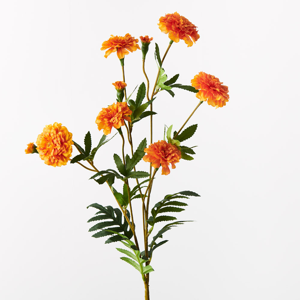 Artificial Marigold Spray Burnt Orange 82cm Pack of 12 — Flora Designs ...