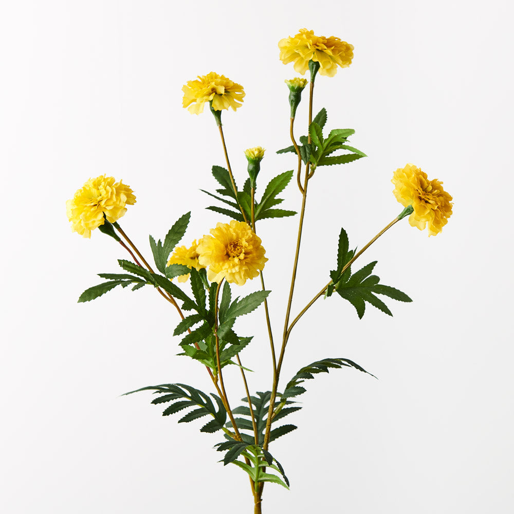 Artificial Marigold Spray Yellow 82cm Pack of 12 — Flora Designs Australia