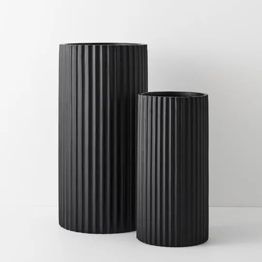 Parko Black Pot 80cm - Set of Two — Flora Designs Australia