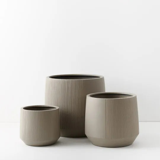 Dune Kalo Sand Pot 55cm - Set of Three — Flora Designs Australia