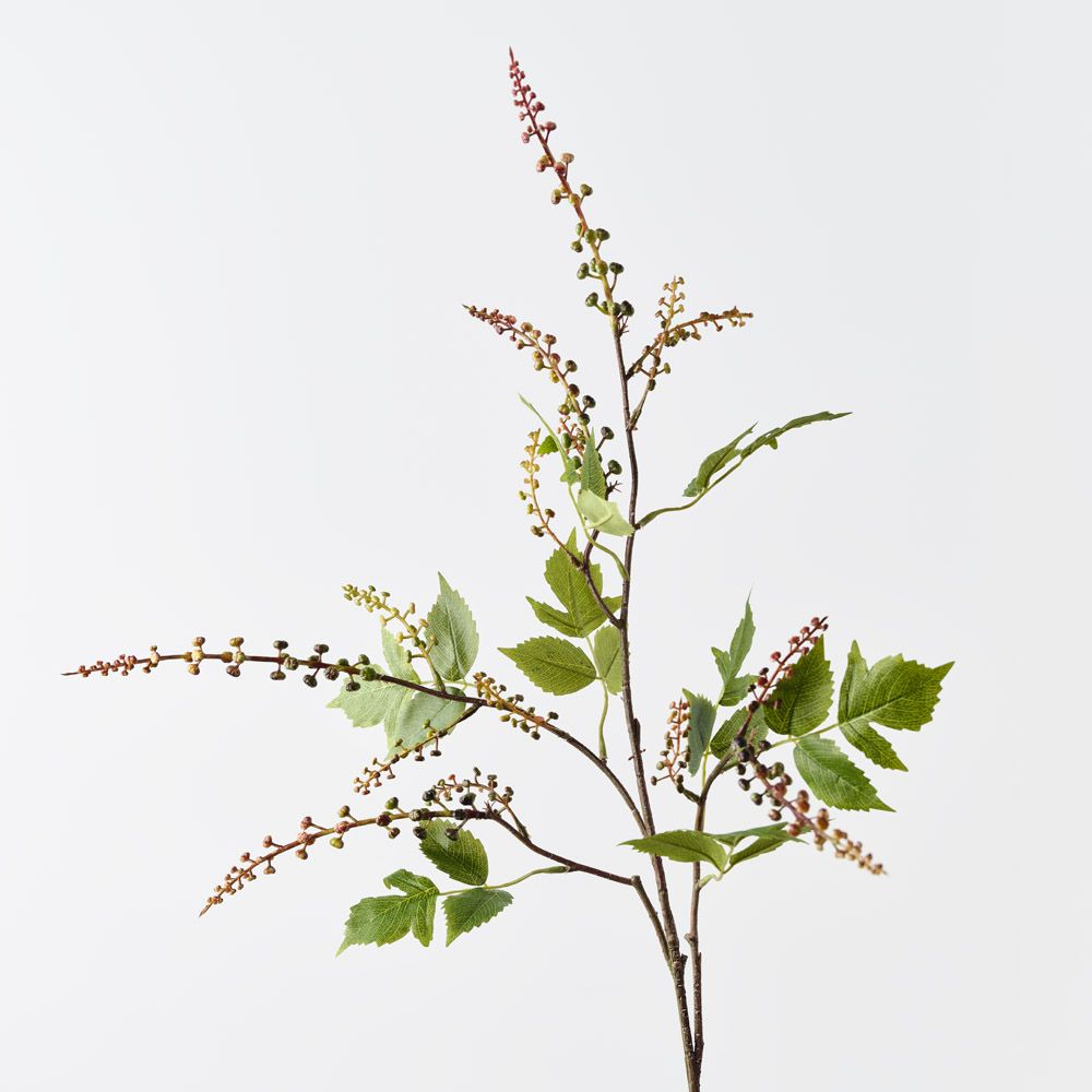 Artificial Pokeberry Spray Burgundy Green 110cm — Flora Designs Australia