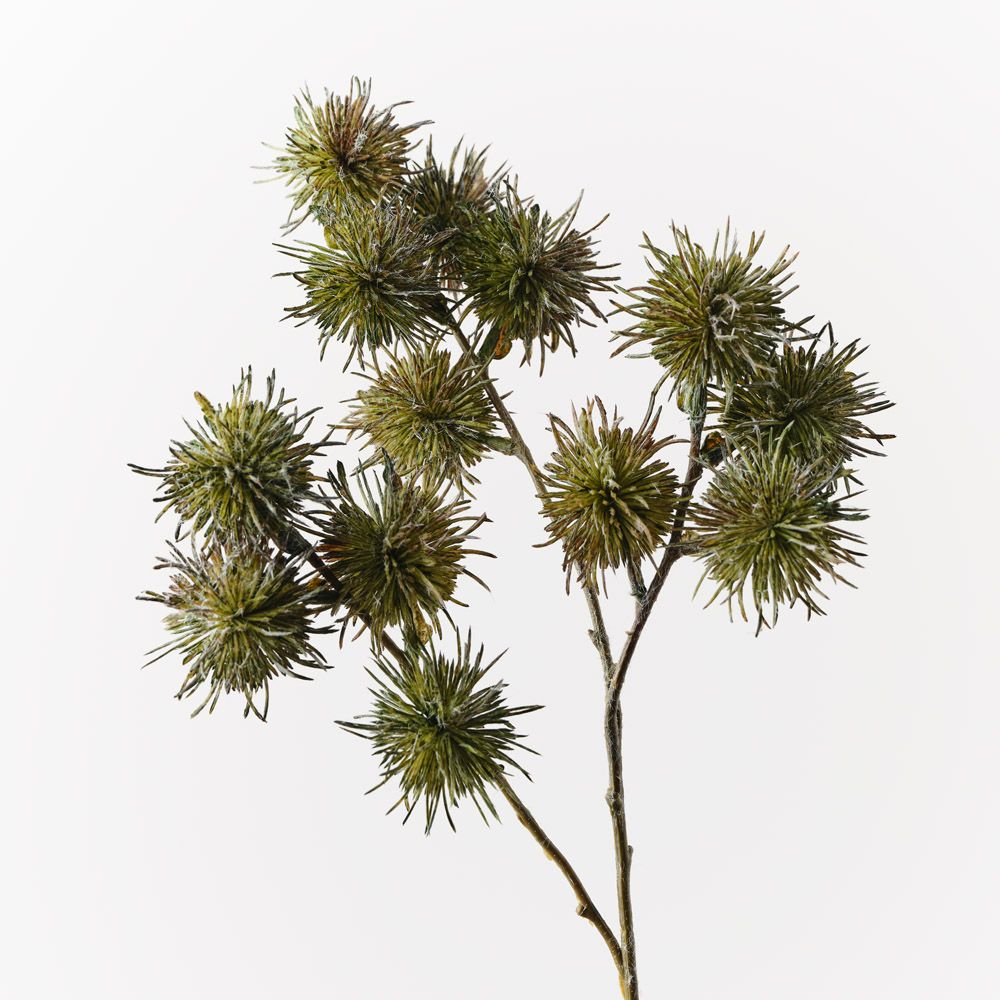 Artificial Thistle Globe Spray Olive 68cm — Flora Designs Australia