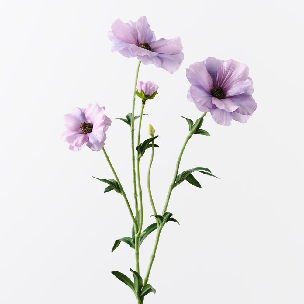 Artificial Ranunculus Japanese Spray Lavender 55cm — Flora Designs ...