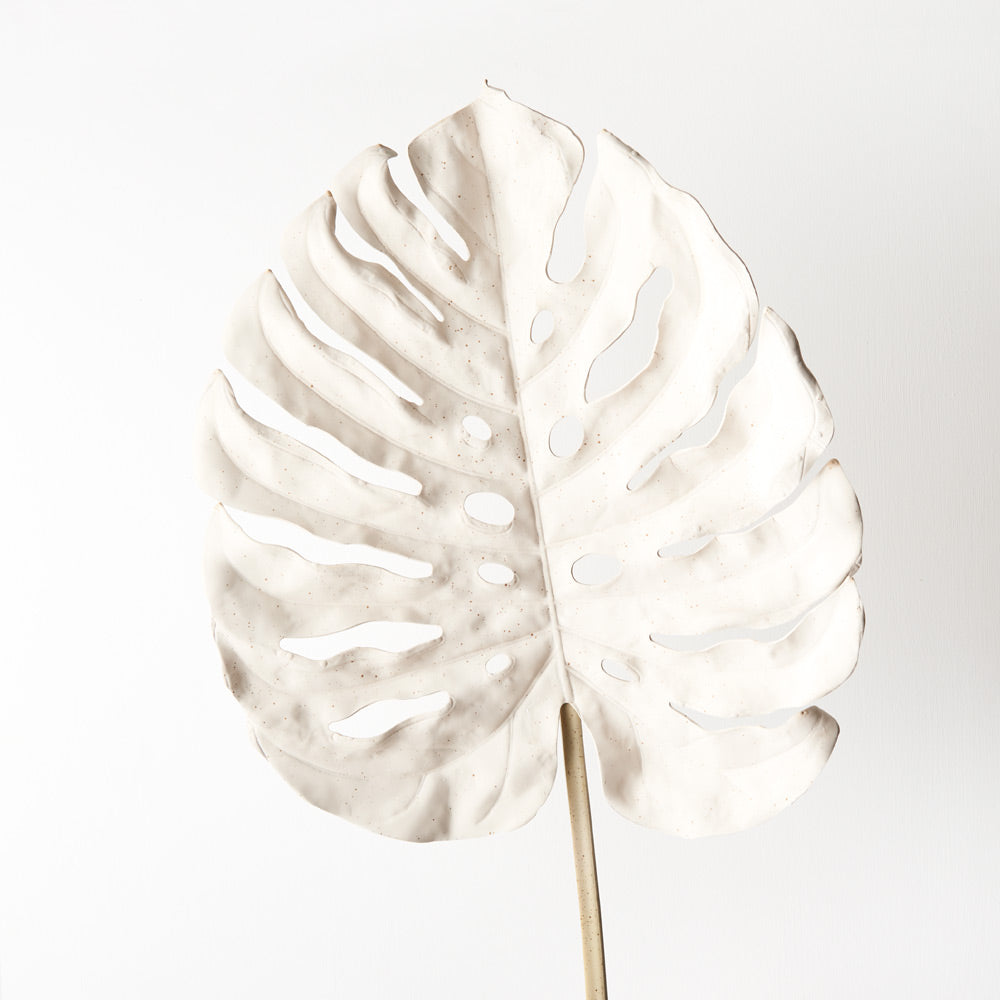 Artificial Monstera Leaf Ivory 92cm - Pack of 12 — Flora Designs Australia