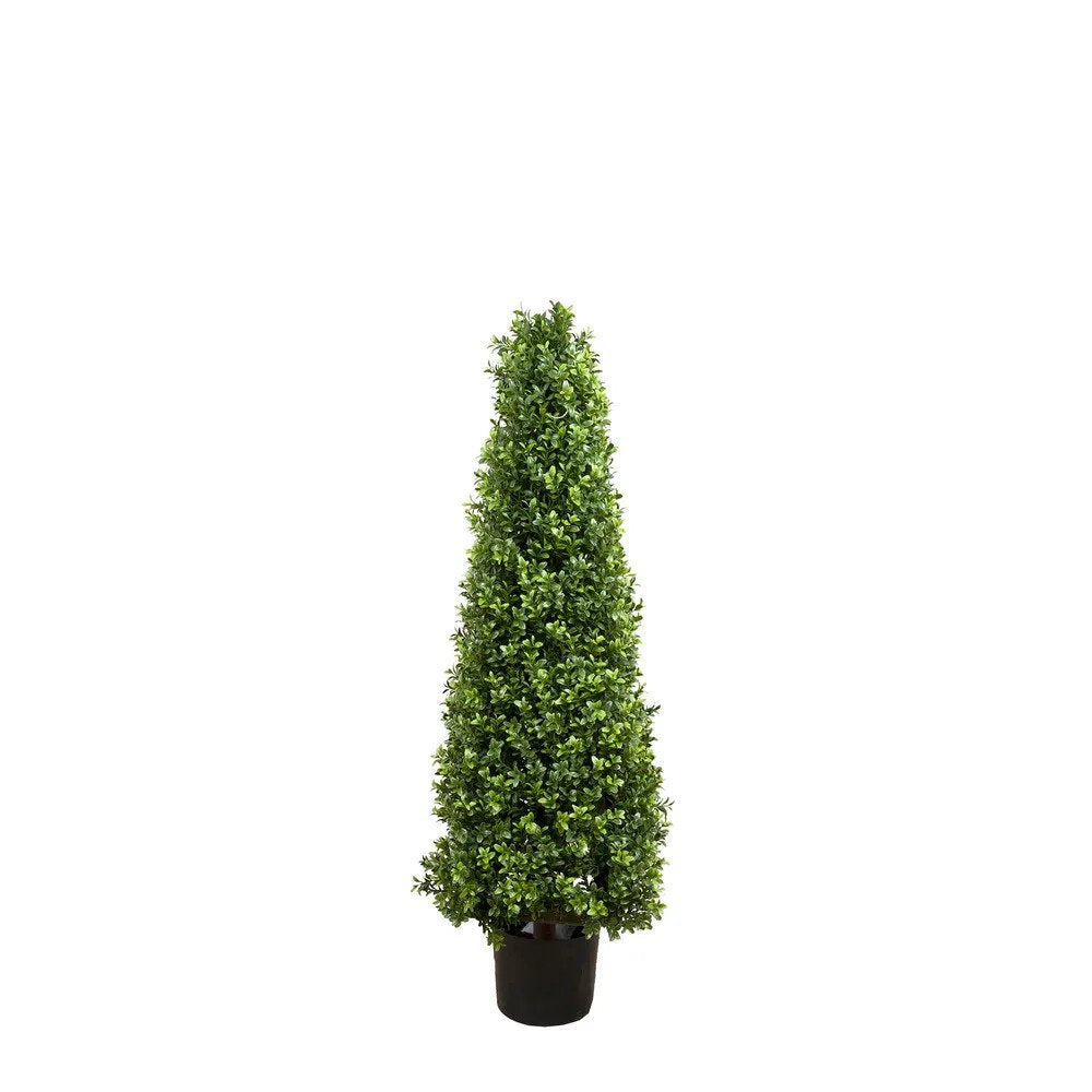 Artificial Boxwood Pyramid Topiary Tree 100cm — Flora Designs Australia