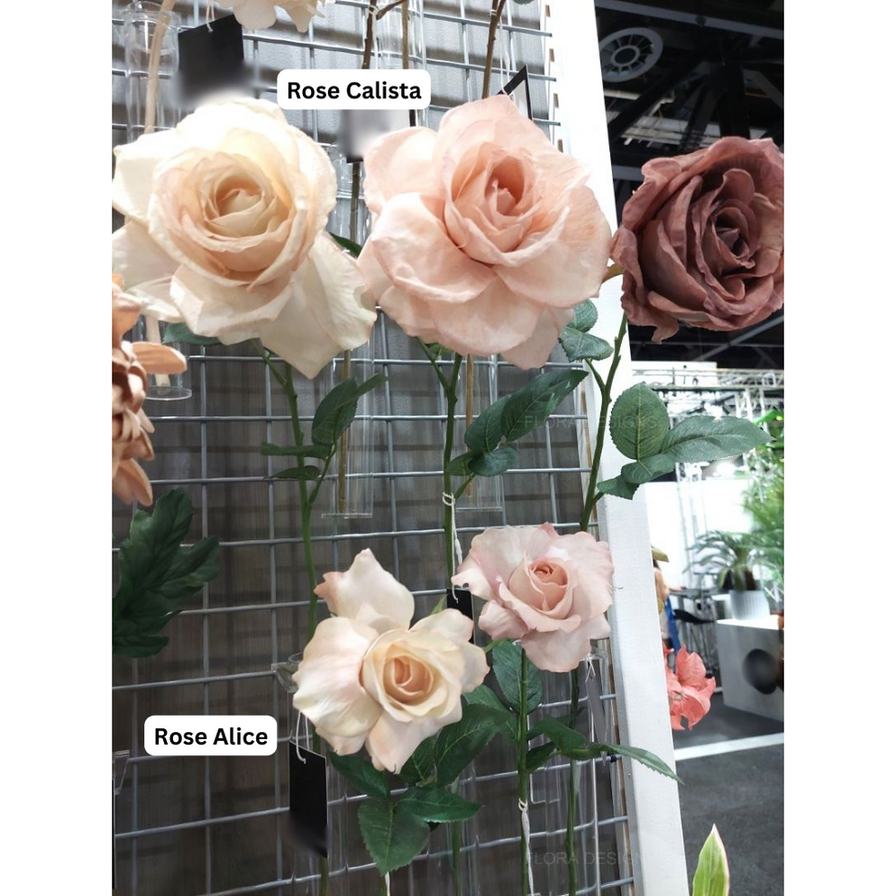 Artificial Rose Calista Stem 66cm Dusty Pink Pack of 12 — Flora Designs ...